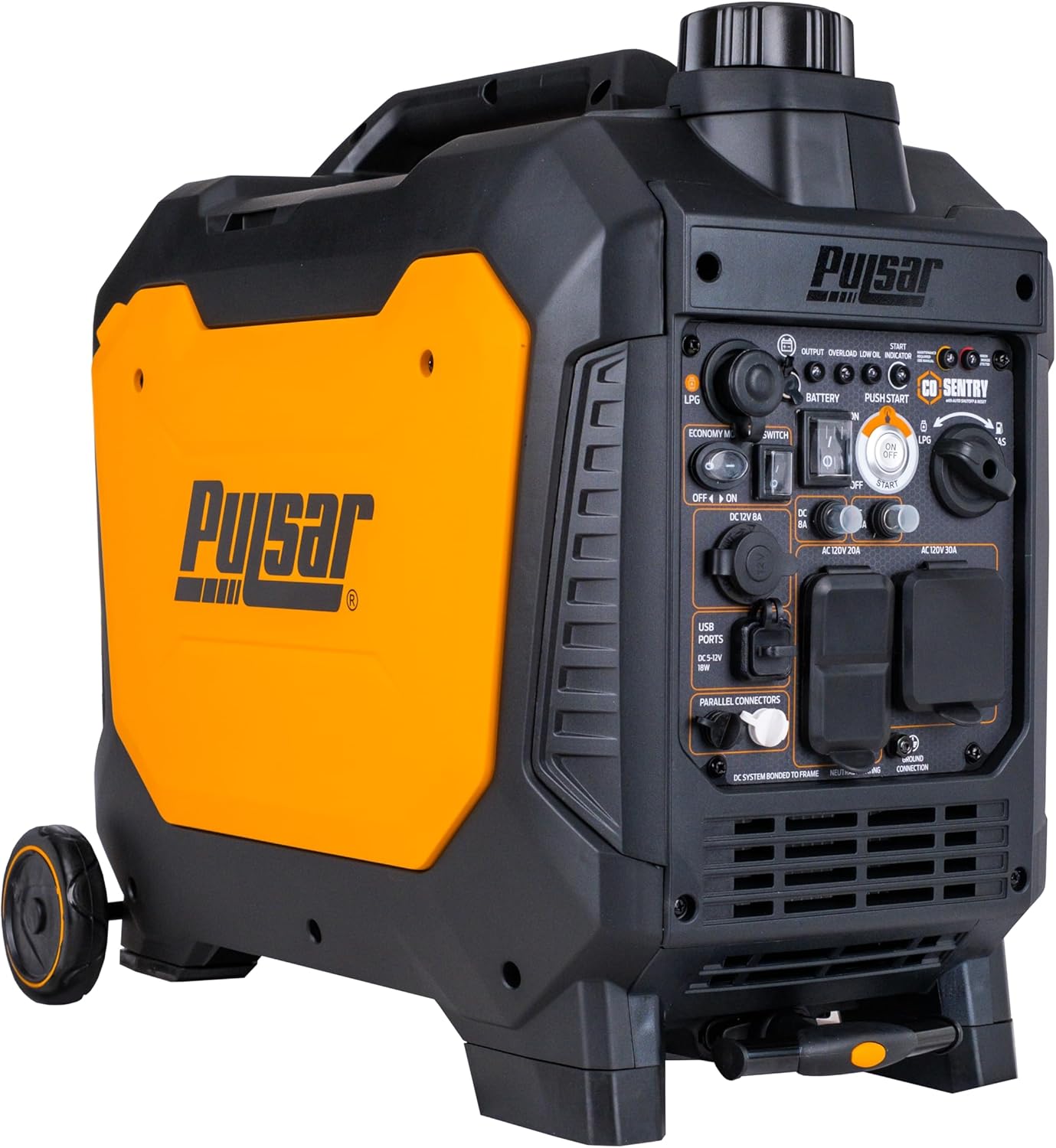 Pulsar 4000 Watt Portable Inverter Generator, Dual Fuel，Remote ...
