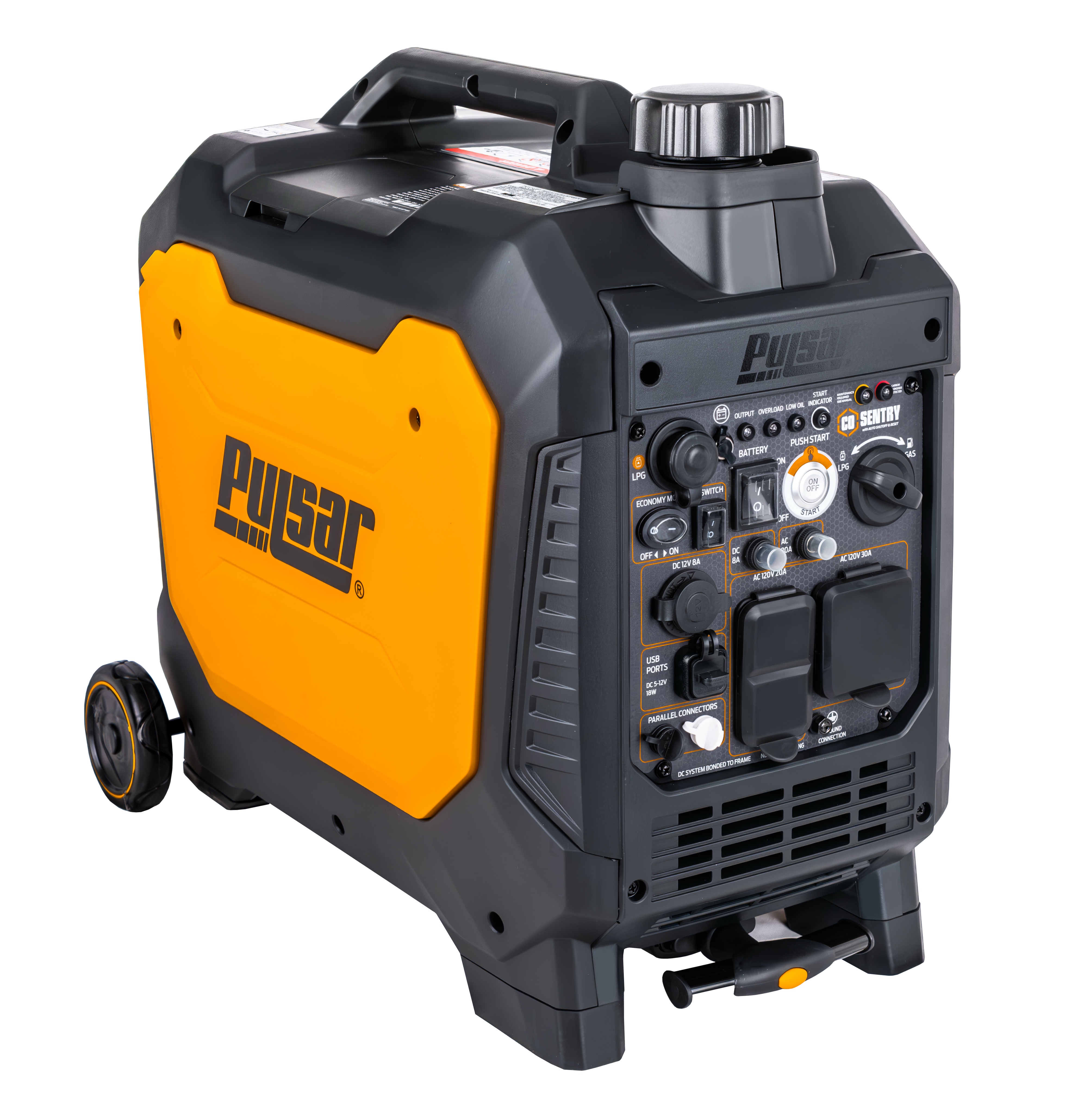 Pulsar 4000 Watt Portable Inverter Generator, Dual Fuel，Remote ...