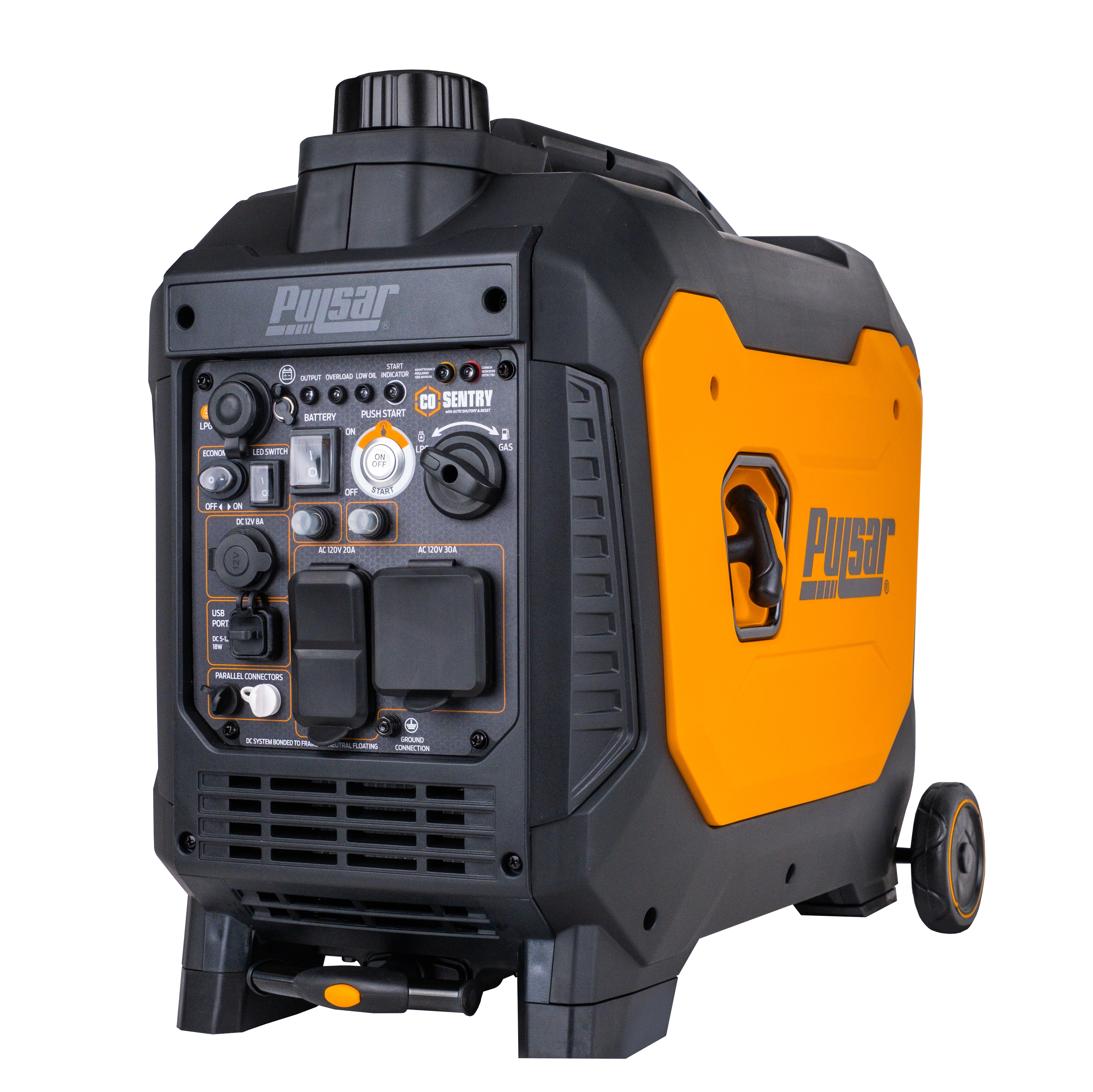 Pulsar 4000 Watt Portable Inverter Generator, Dual Fuel，Remote ...
